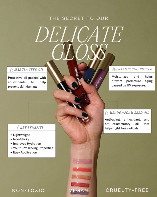 Delicate Gloss | Non-Sticky Lip Gloss | Vegan, Sustainable & Non-Toxic ...